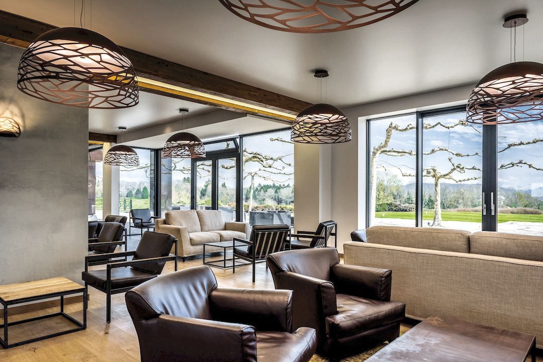 Kelly small dome - Pendul auriu din sticlă - Luminarium